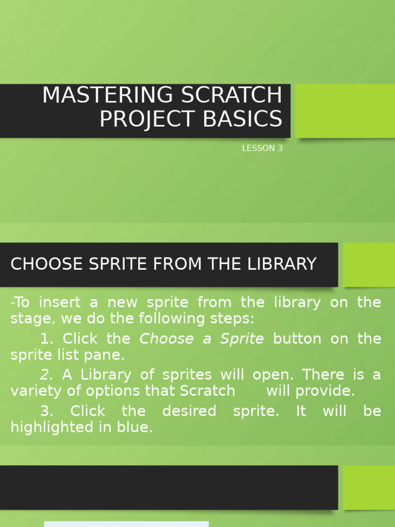 MASTERING SCRATCH PROJECT BASICS | PDF