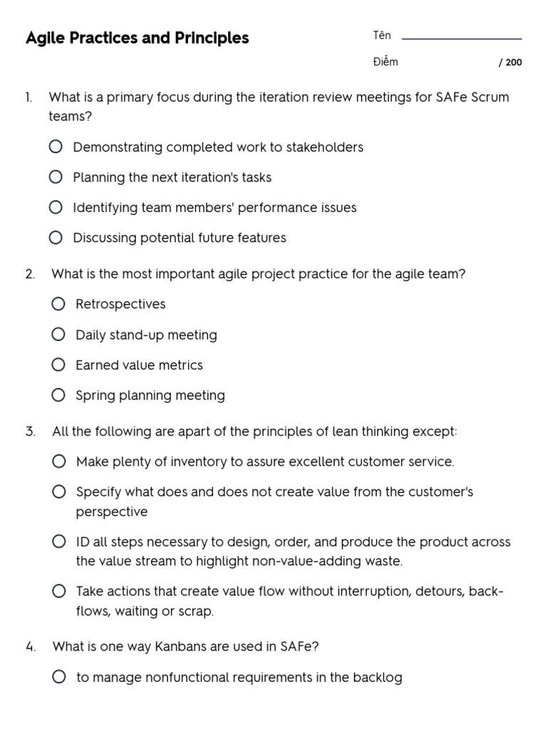 Agile Practices and Principles Overview | PDF | Agile Software ...