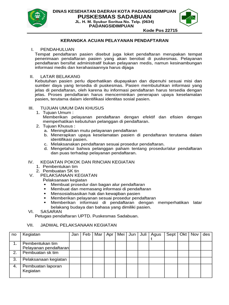 KAK PENDAFTARAN Fix | PDF