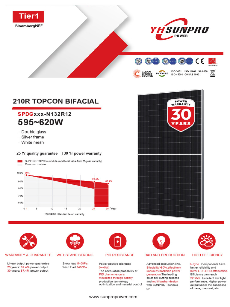 610W Bifacial Solar Panel Overview | PDF | Fuse (Electrical ...
