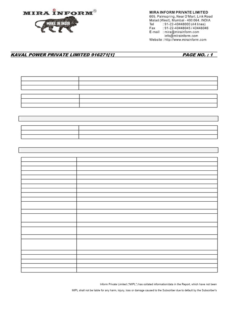 India Sample Report PVT LTD | PDF | Expense | Financial Accounting