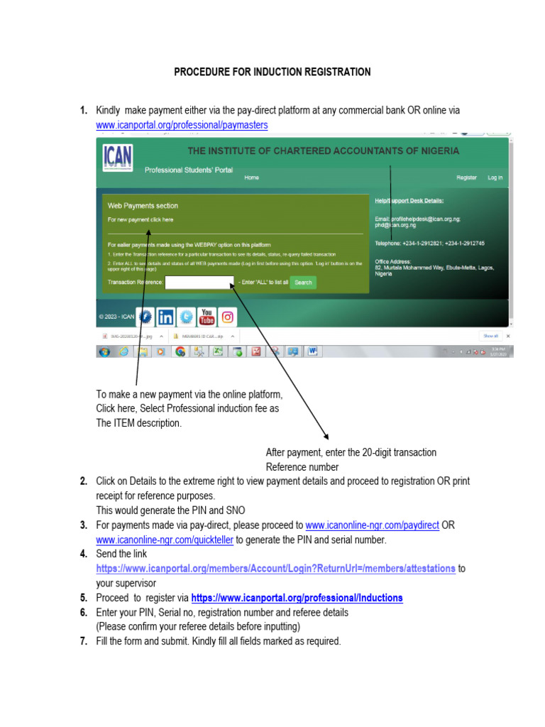 Induction Registration Procedure Guide | PDF
