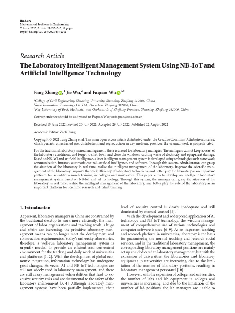 The Laboratory Intelligent Management System Using | PDF | Computer ...