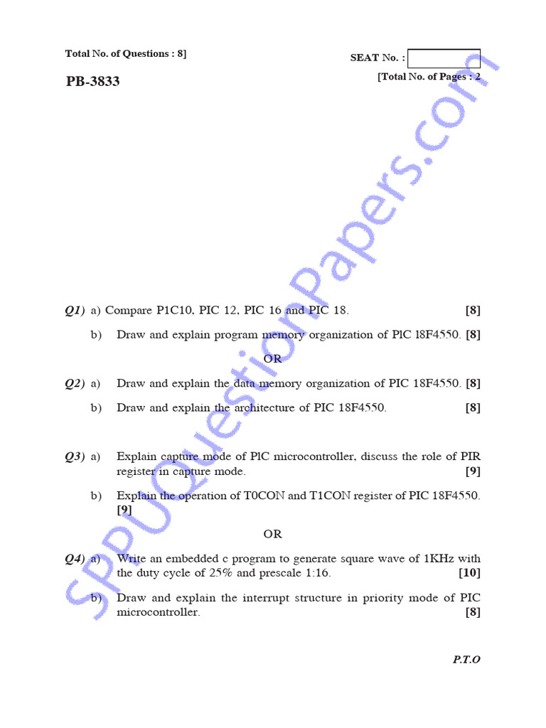 Be - Electronics and Telecommunication Engineering - Semester 5 - 2024 - May - Microcontrollers ...
