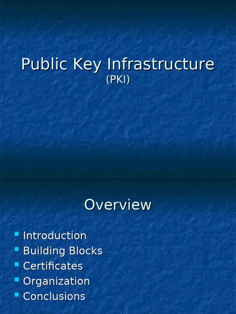 15 - Public Key Infrastructure | PDF | Key (Cryptography) | Public Key ...