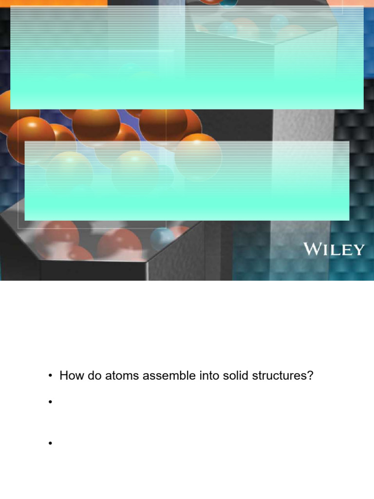 Chapter 3 - The Structure of Crystalline Solids Part 1 | PDF | Crystal ...