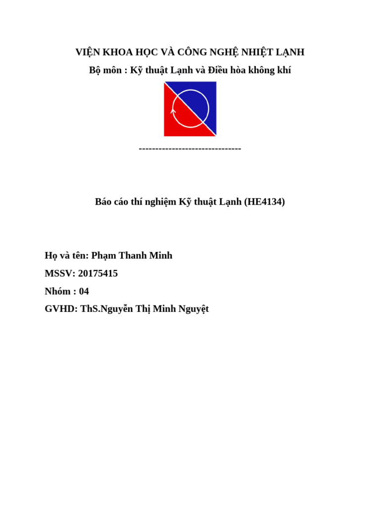 Bìa Báo Cáo KTL | PDF