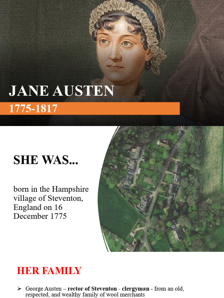 Jane Austen - Presentation | PDF | Jane Austen | Pride And Prejudice