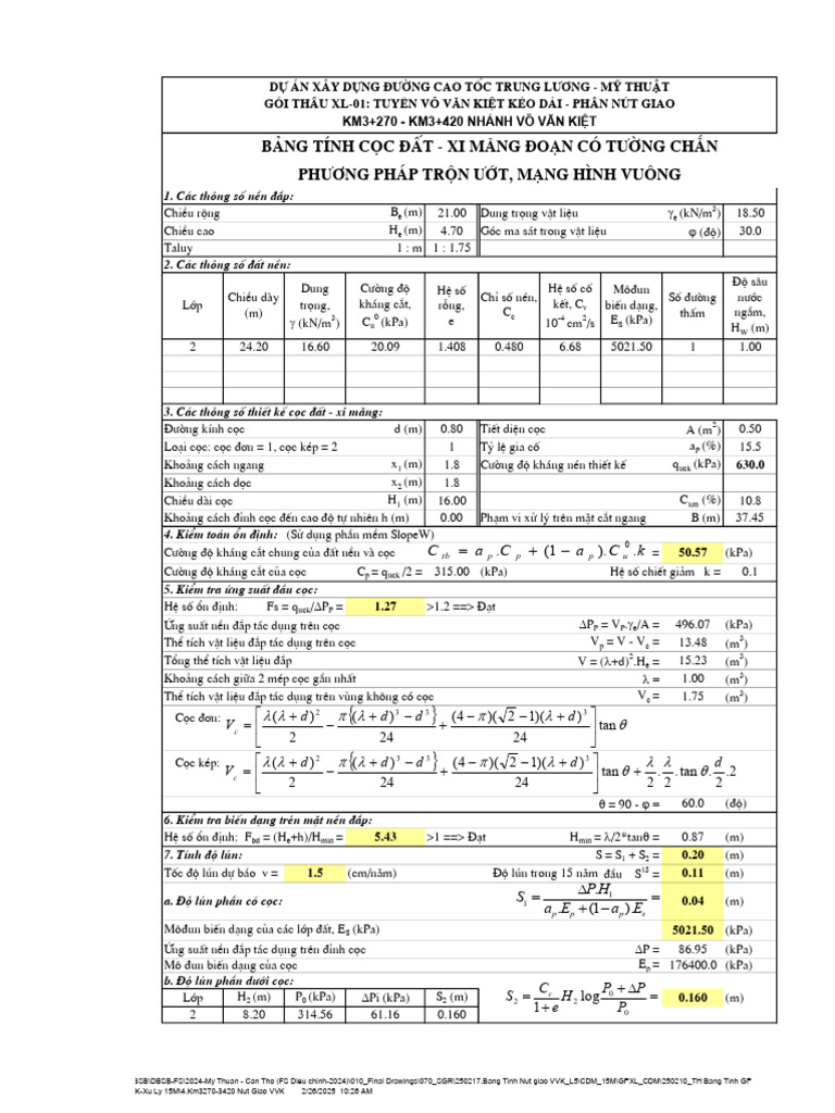 B NG Týnh Cäc ®êt - Xi M NG ®O N Cã T Êng CH N PH NG PH P Trén Ít, M NG ...