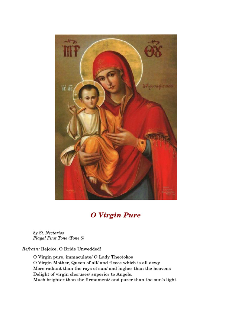 O Virgin Pure: Hymn to Mary | PDF | Hymns | Religious Belief And Doctrine