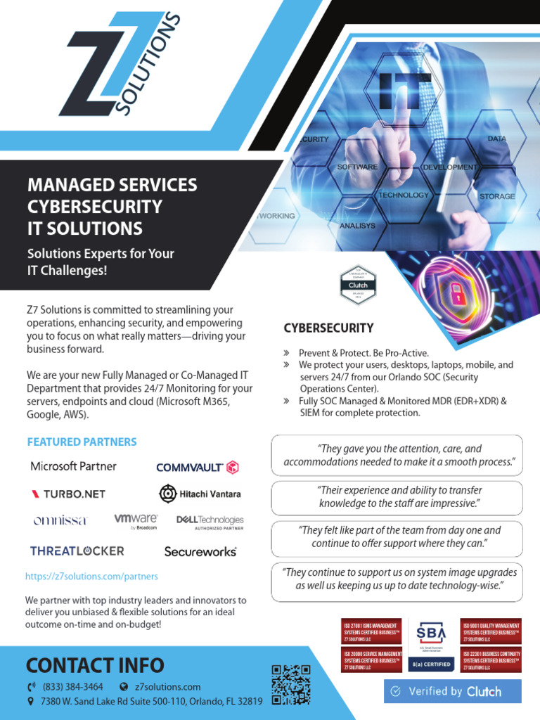It Solutions And Cybersecurity Partners Pdf Computer Security