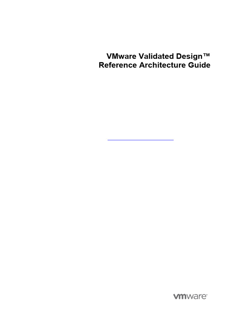 Vmware Validated Design 30 SDDC Reference Architecture | PDF | Computer Network | Computer Cluster