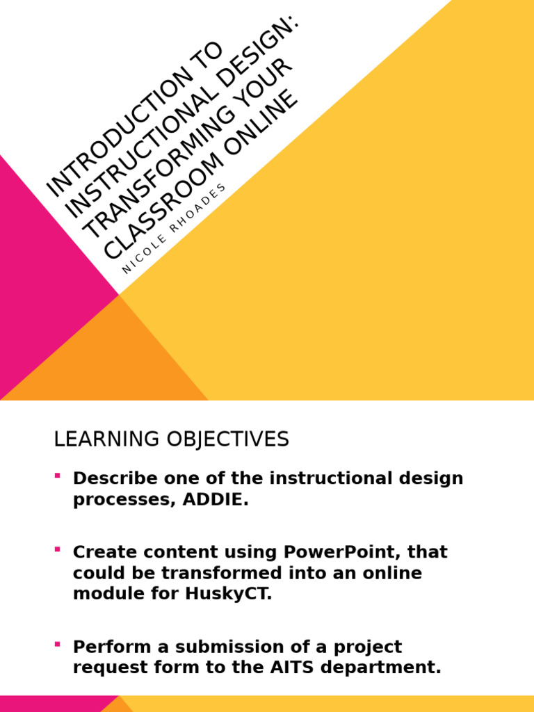 Intro To Instructional Design | PDF | Instructional Design | Procedural ...