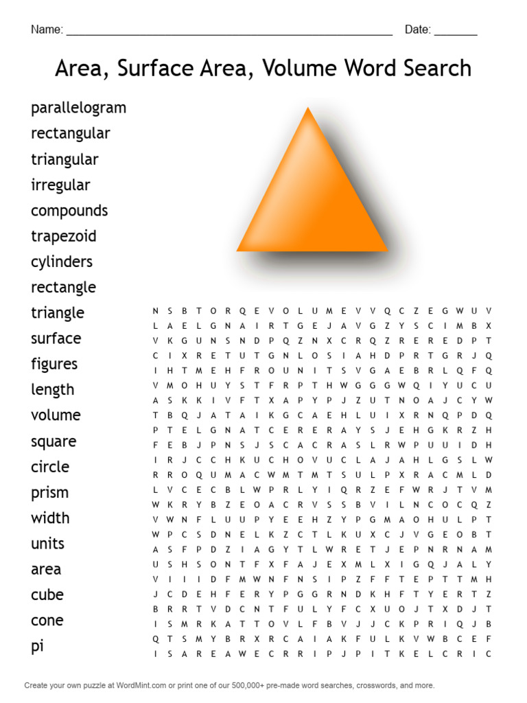 Area Surface Area Volume Word Se 12fcd9 6304071a | PDF | Area | Rectangle
