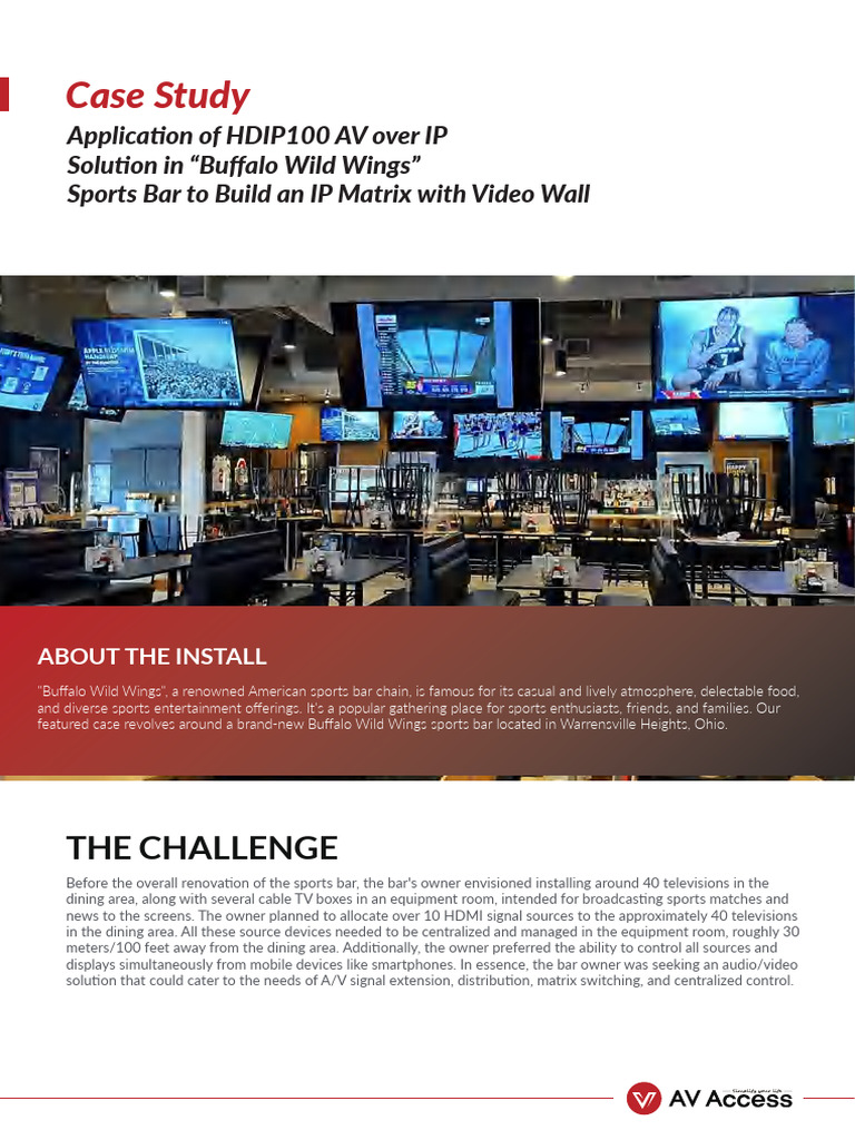 HDIP100 AV over IP for Sports Bars | PDF | Computing | Information And ...