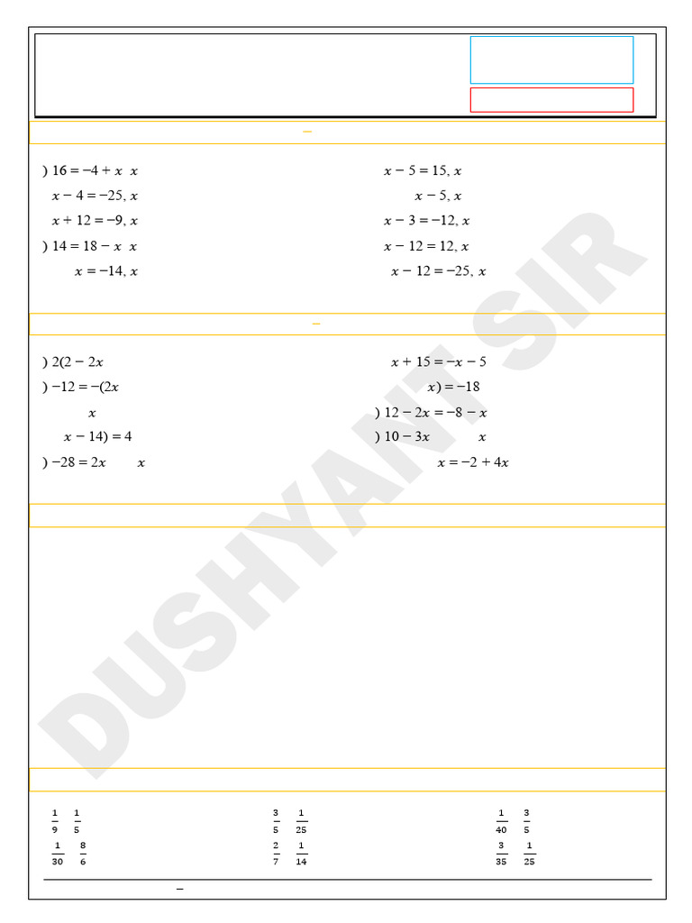 G6_MATHS_PRACTISE-SHEET-3_COMBINE-SYLLABUS_Ishan | PDF | Mathematics | Arithmetic