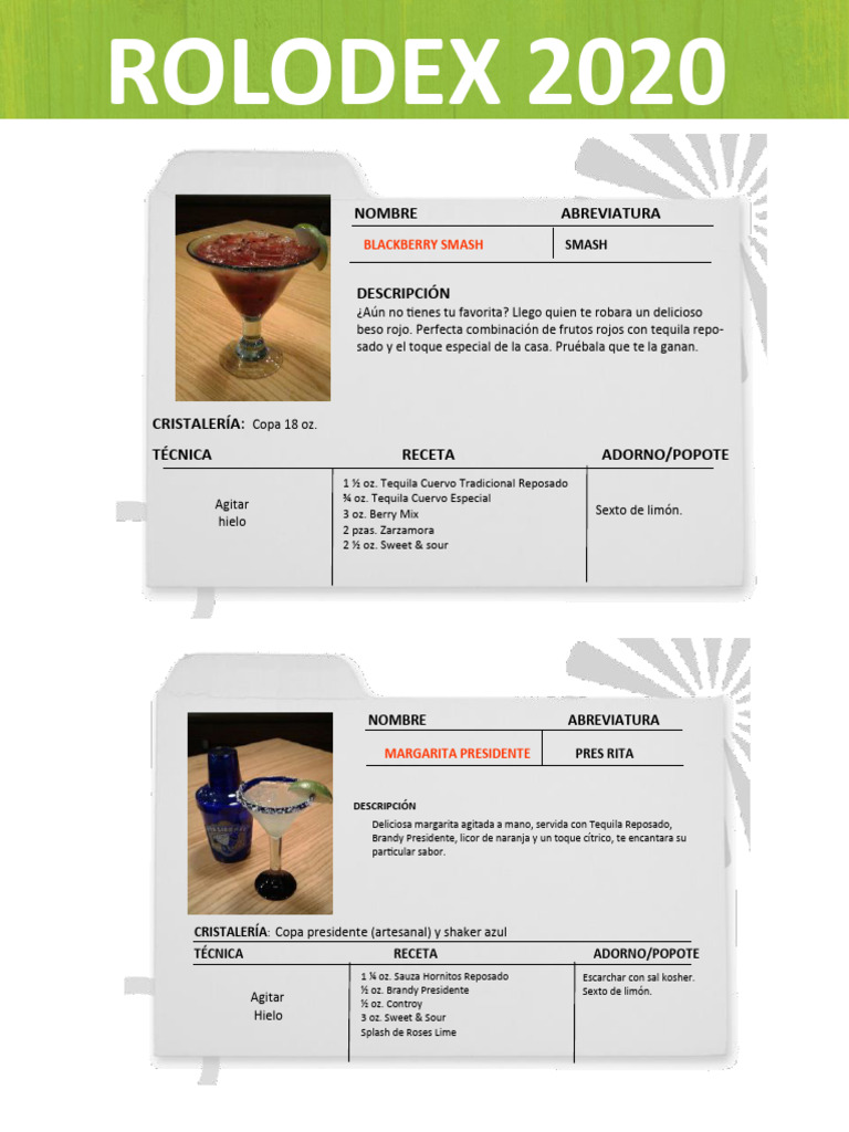 Rododex Enero 2020 | PDF | Bebida | Bebidas Mixtas