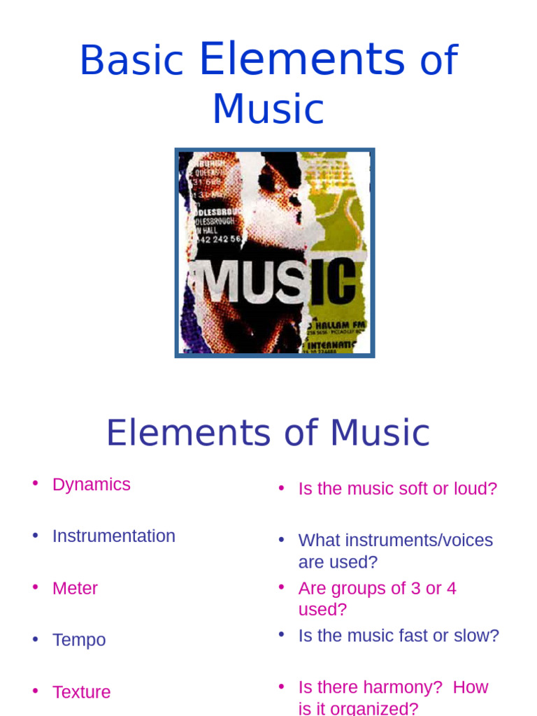 Key Elements of Music Explained | PDF | Tempo | Musical Instruments