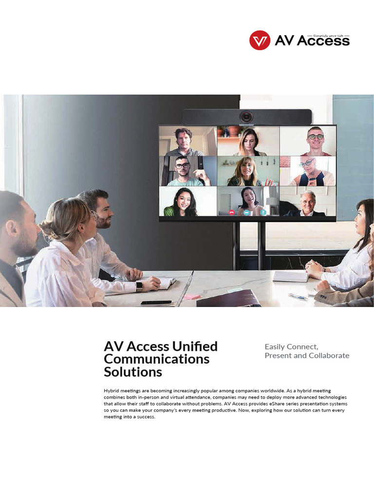 AV Access Unified Solution For Hybird Video Conference | PDF | Videotelephony | Video