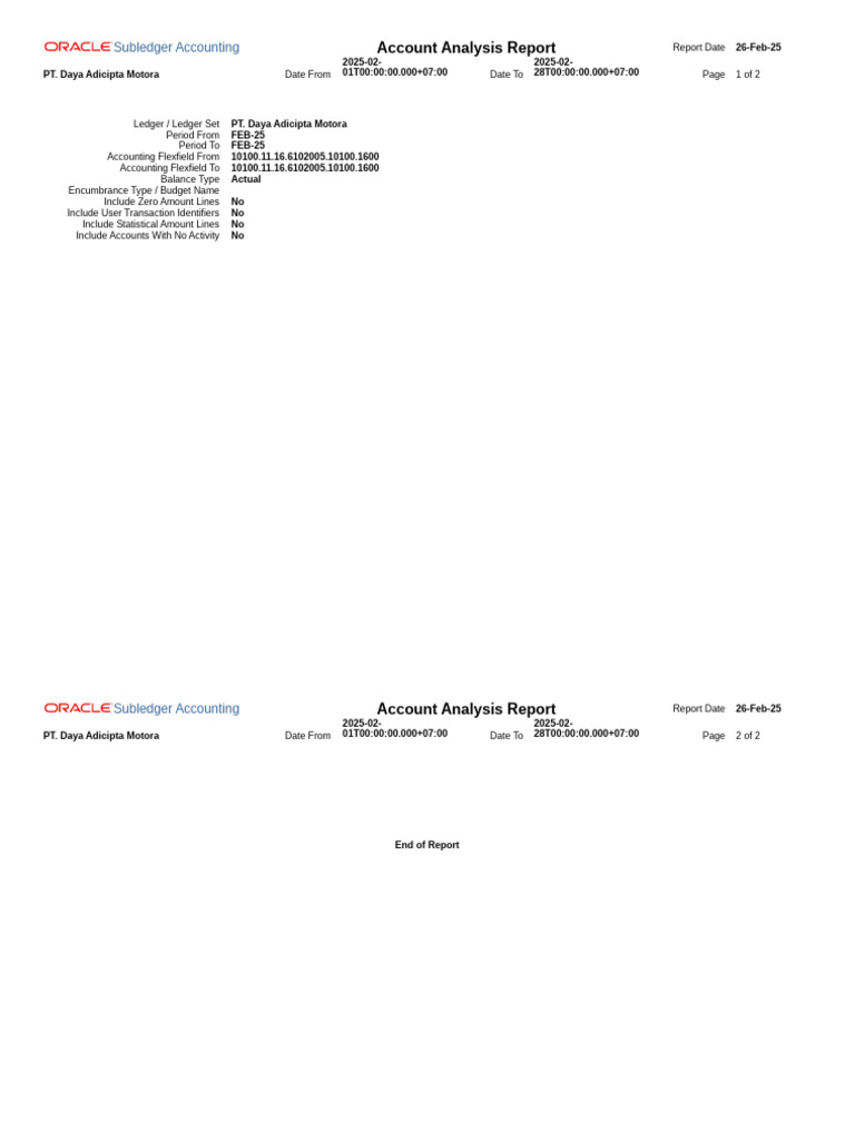 Account Analysis Report 260225 | PDF