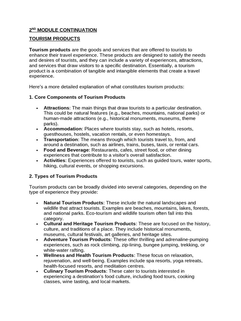 2ND Module Continuation | PDF | Tourism | Policy