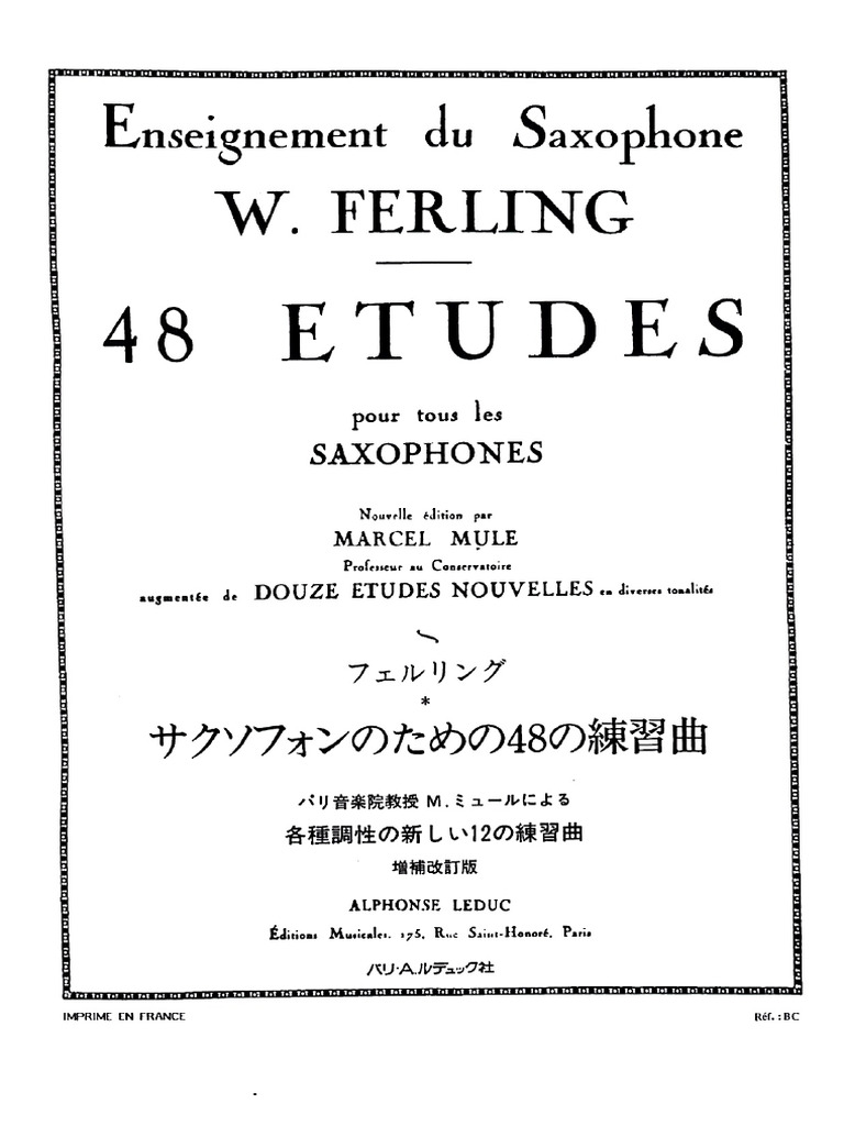W Ferling 48 Etudes Sax | PDF
