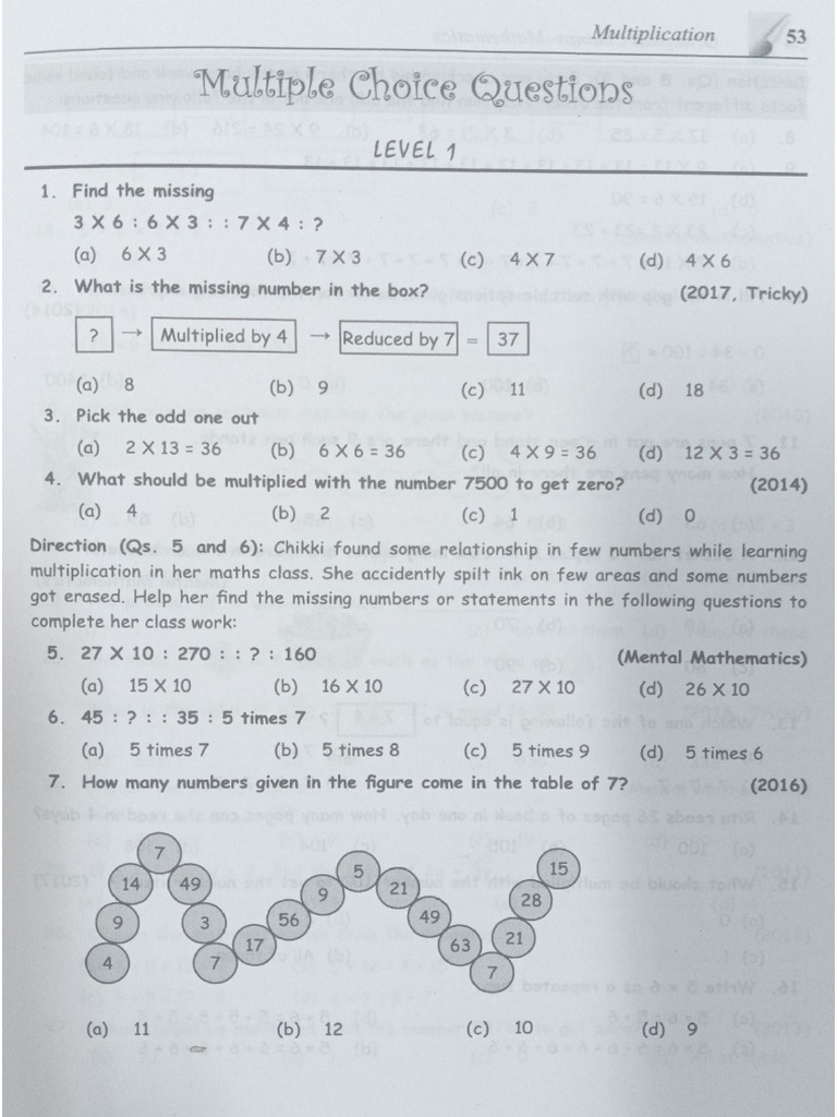 Multiplication Pdf