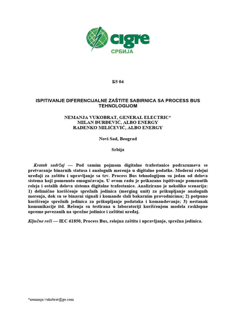 Б5 04 321 - Nemanja Vukobrat - Milan DJurdjevic - Radenko Milicevic - ISPITIVANJE DIFERENCIJALNE ...