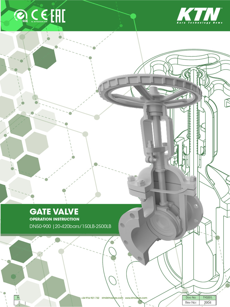 Ktn. Gate Operation Instruction - GT | PDF | Valve | Leak