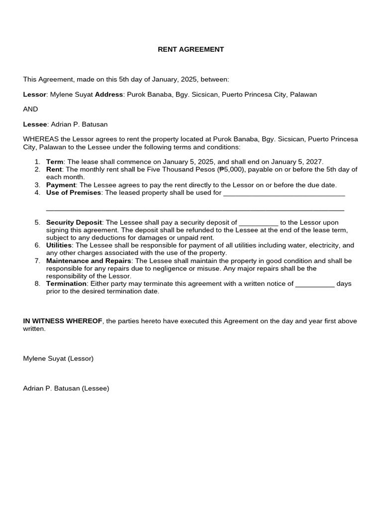 Rent Agreement | PDF