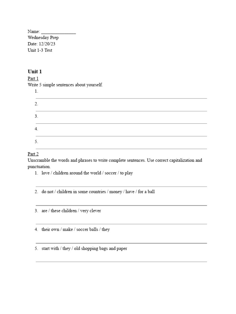 Prep Week 4 Test | PDF
