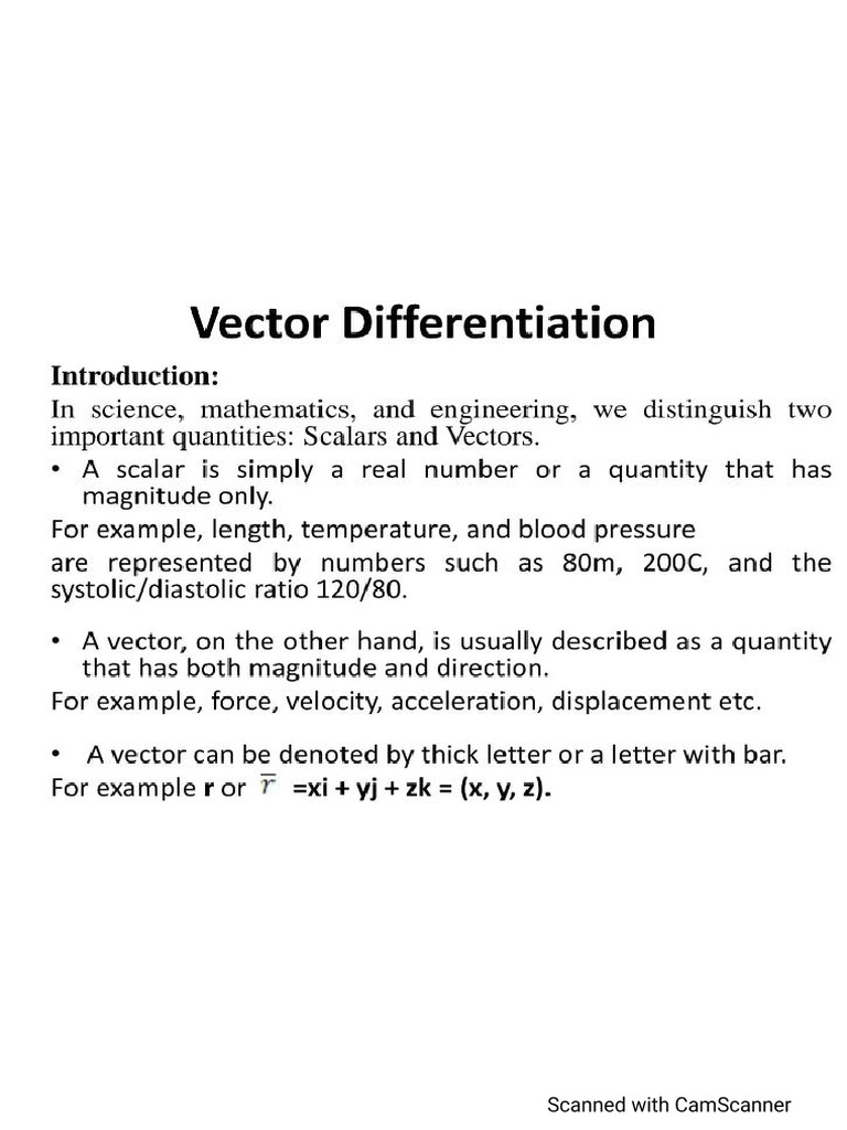Unit-3 MVC Vector Differentiation-KNR (2) | PDF
