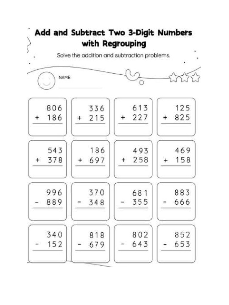 Math ADD and SUB HW | PDF