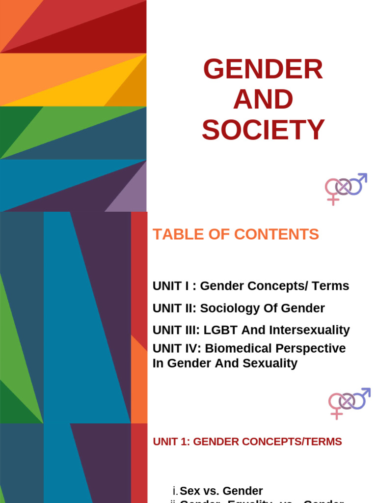 Gender Concepts and Social Constructs | PDF | Gender | Gender Studies