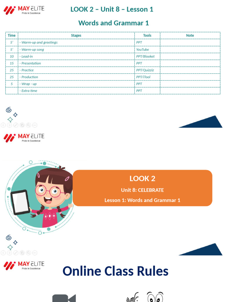 Look 2 Unit 8 Words and Grammar 1 | PDF