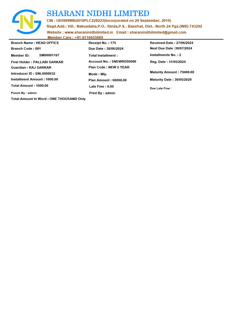 Bhaduria - Pallabi Sarkar Policy | PDF