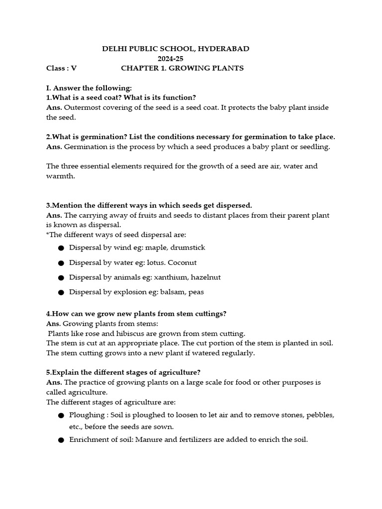 Sep - ScienceCHAPTER1 - GROWING PLANTS - GRADE 5.docx2024-25docx | PDF ...