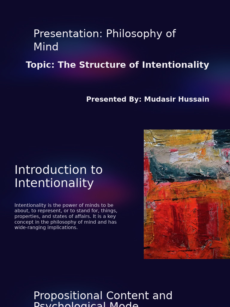 Presentation Philosophy of Mind 1 | PDF