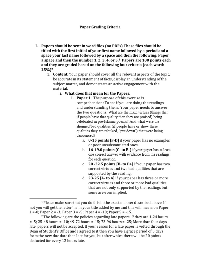 Paper Grading Criteria FALL 2019 | PDF | Plagiarism | Citation