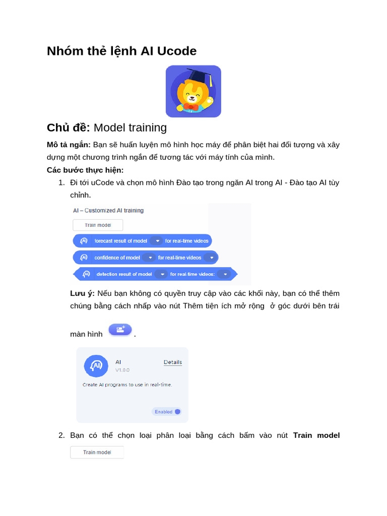 Nhóm lệnh AI Ucode | PDF