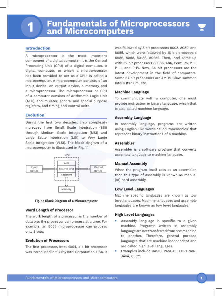 MicroP and MicroC UA Textbook in 88 Pages | PDF | Central Processing Unit | Assembly Language