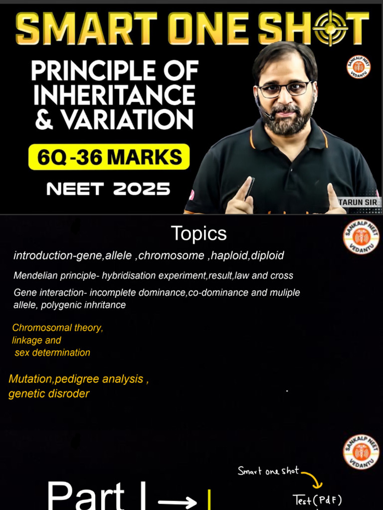 Principle of Inheritance and Variation PDF | PDF