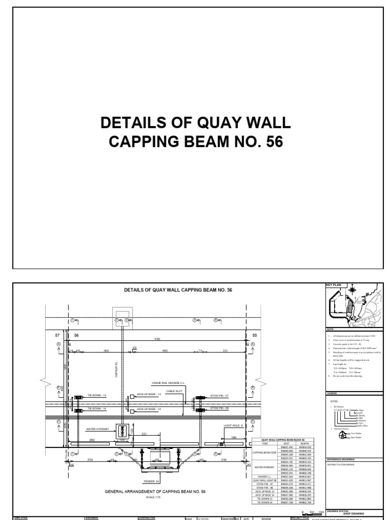Quay Wall Capping Beam 56 Details | PDF | Building Engineering ...