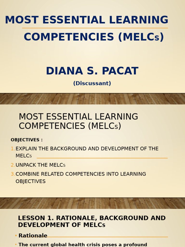 Understanding Most Essential Learning Competencies | PDF | Curriculum ...
