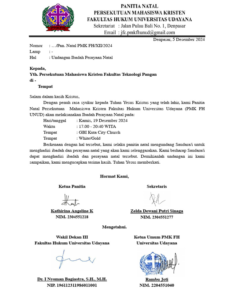 Surat Undangan FTP.docx (3) | PDF