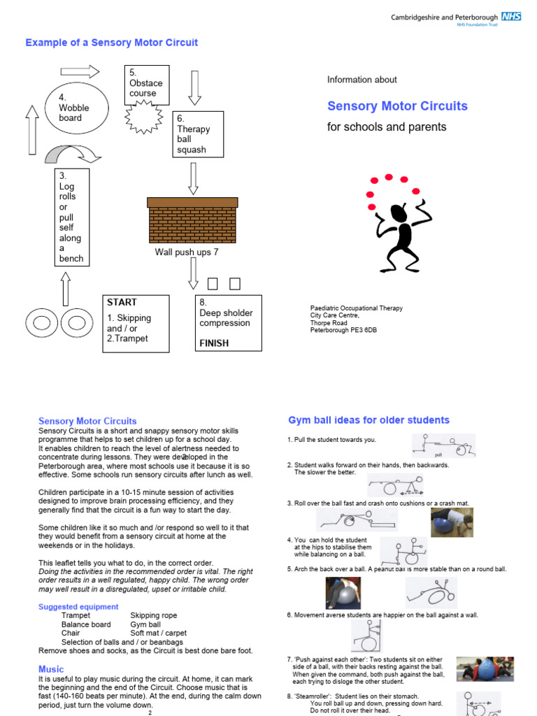 Sensory Motor Circuit Guide for Kids | PDF | Hand
