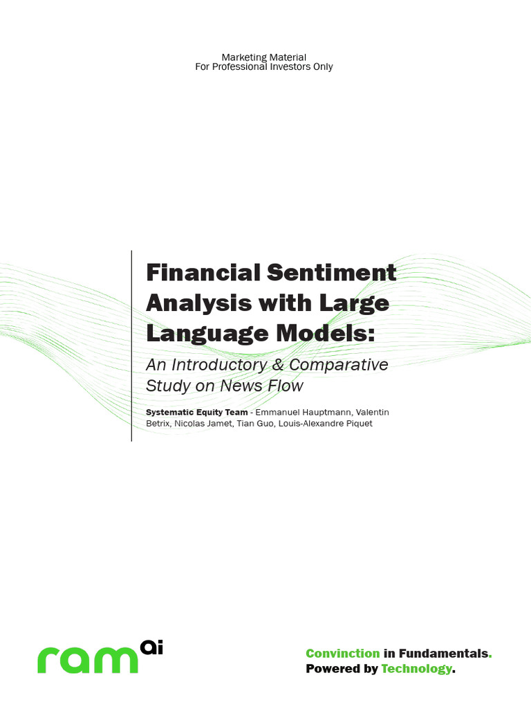 Ramai - Financial Sentiment Analysis With LLM | PDF | Artificial Intelligence | Intelligence (AI ...