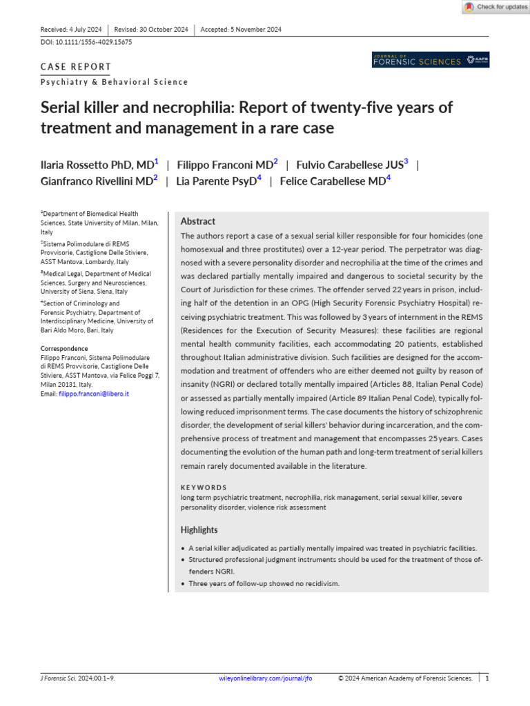 Serial Killer Treatment Case Study | PDF | Psychopathy | Serial Killer