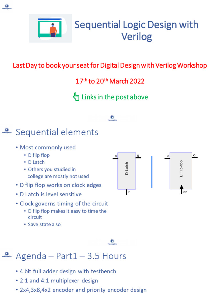 Sequential Design With Verilog | PDF | Electrical Circuits | Electronic Engineering