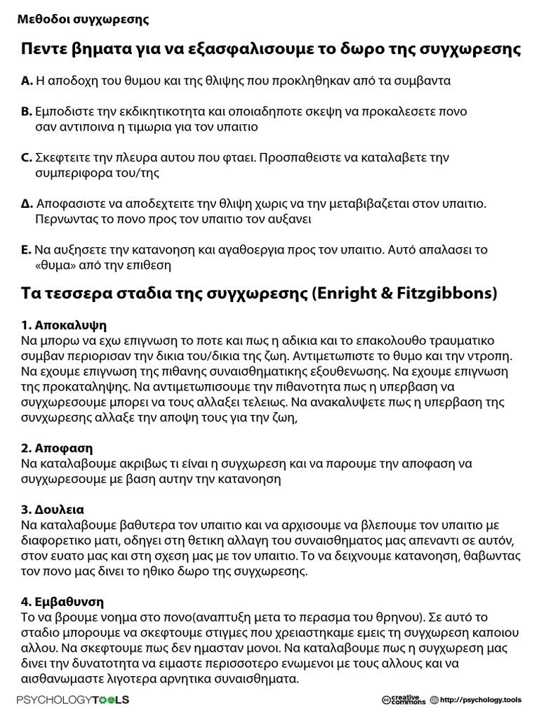 Forgiveness Methods GR | PDF